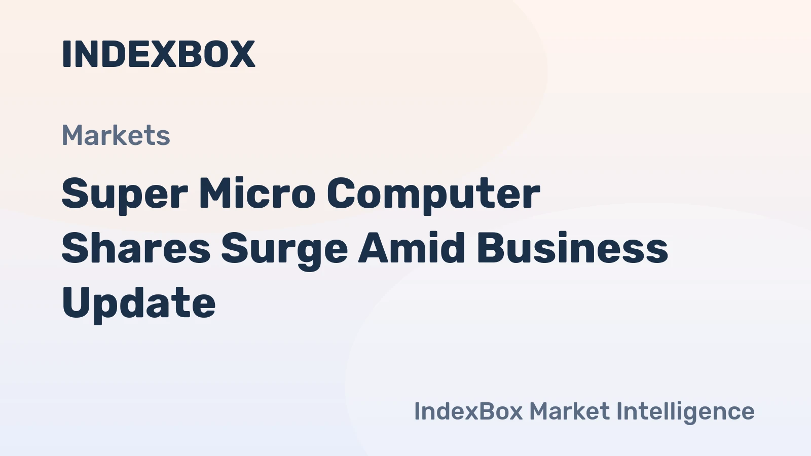 Super Micro Computer Shares Surge Amid Business Update