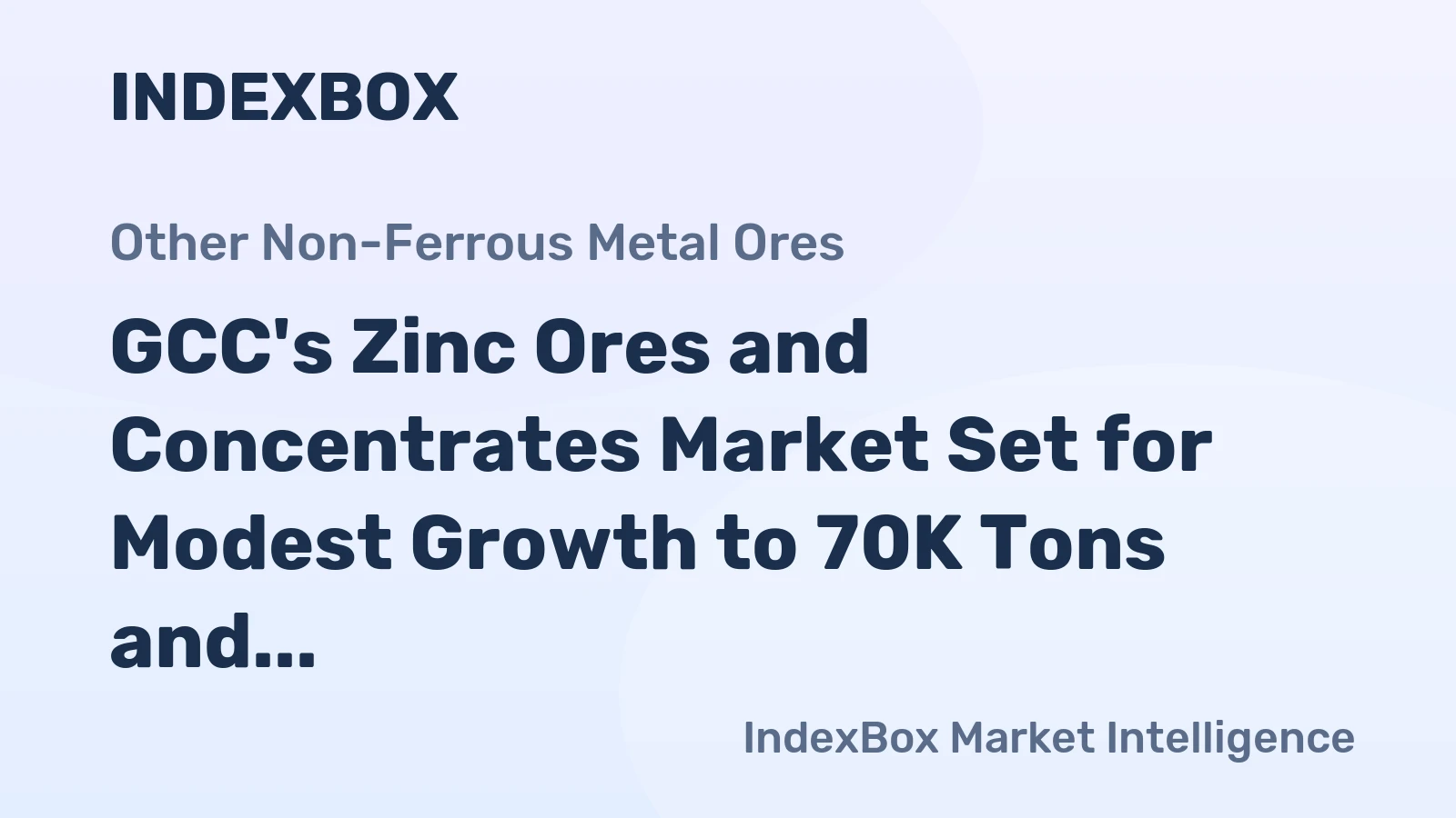 GCC's Zinc Ores and Concentrates Market Set for Modest Growth to 70K Tons and $84M by 2035