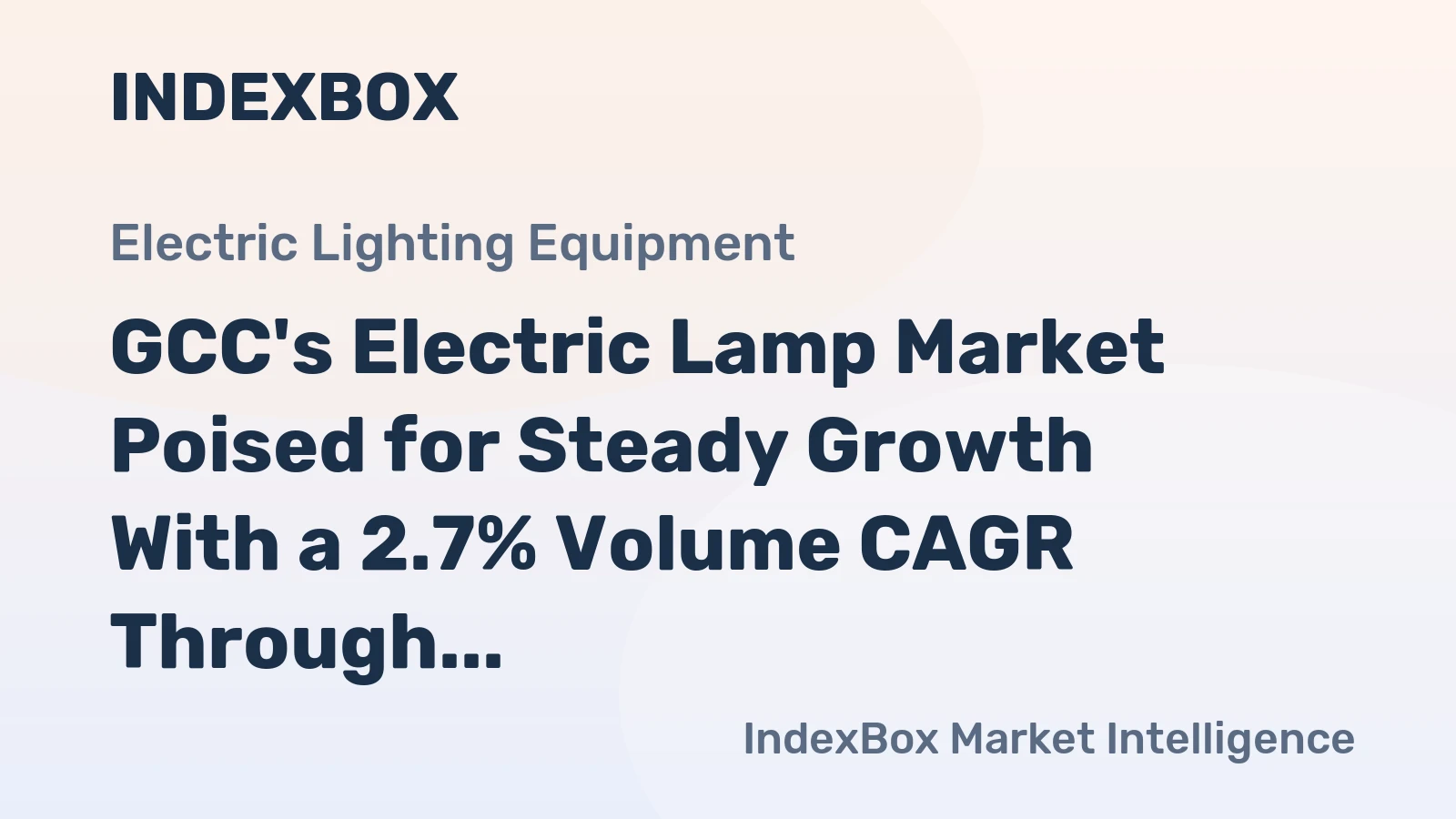 GCC's Electric Lamp Market Poised for Steady Growth With a 2.7% Volume CAGR Through 2035