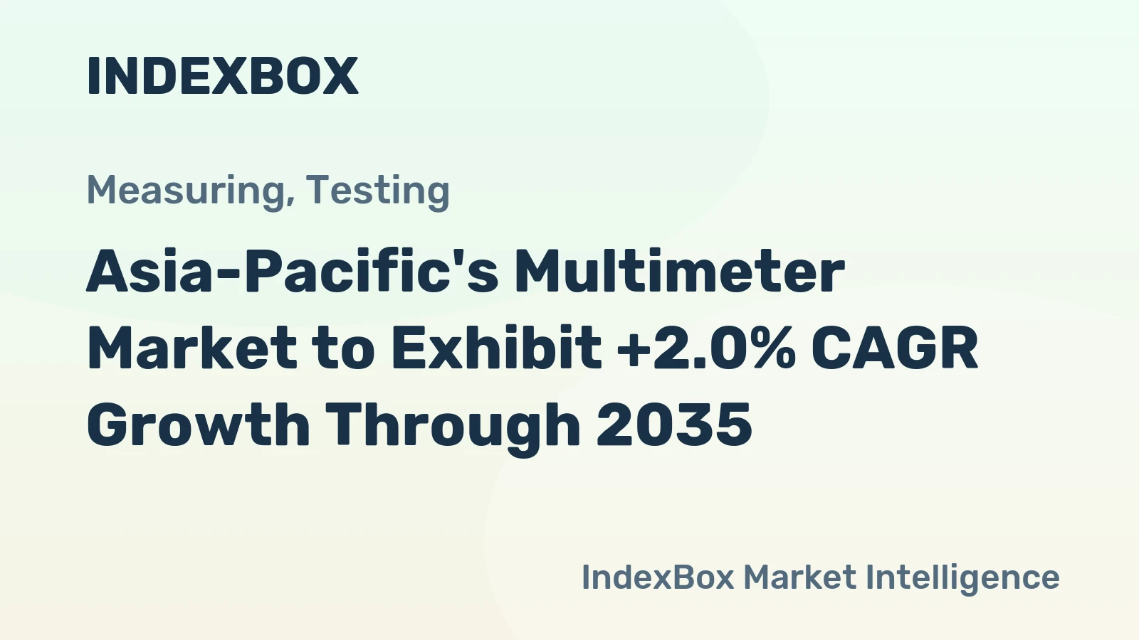Asia-Pacific's Multimeter Market to Exhibit +2.0% CAGR Growth Through 2035