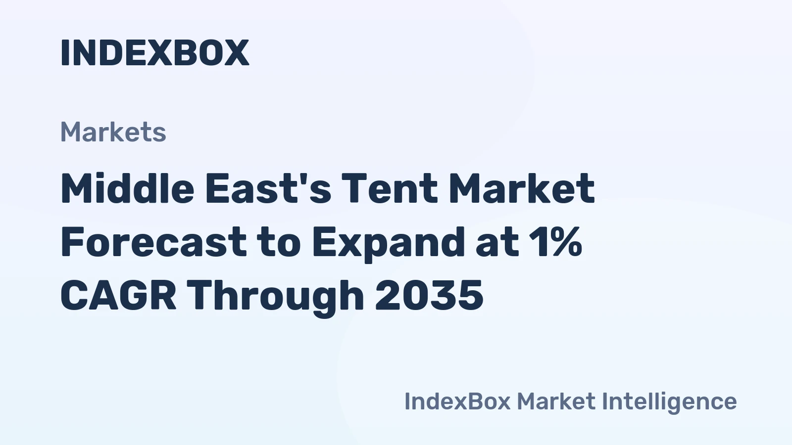 Middle East's Tent Market Forecast to Expand at 1% CAGR Through 2035