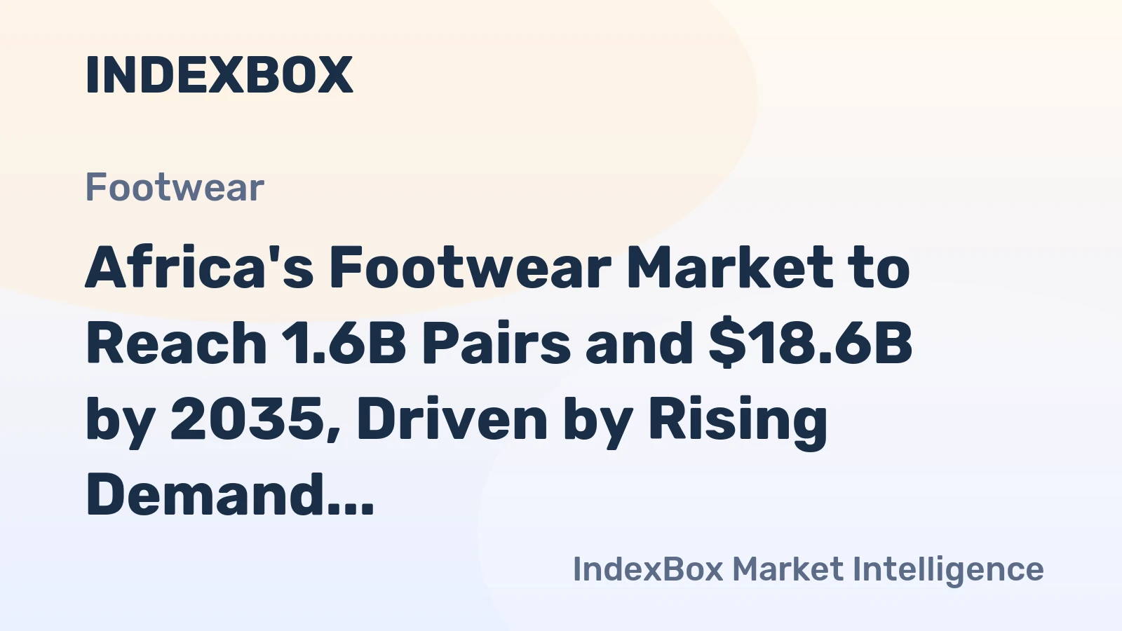 Africa's Footwear Market to Reach 1.6B Pairs and $18.6B by 2035, Driven by Rising Demand