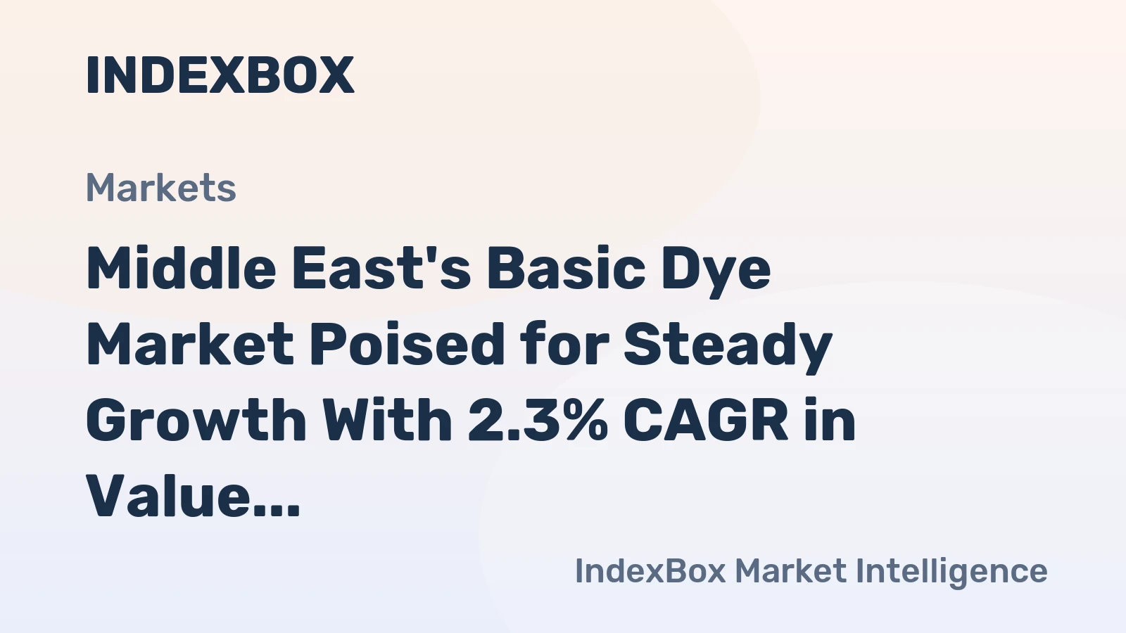 Middle East's Basic Dye Market Poised for Steady Growth With 2.3% CAGR in Value Through 2035