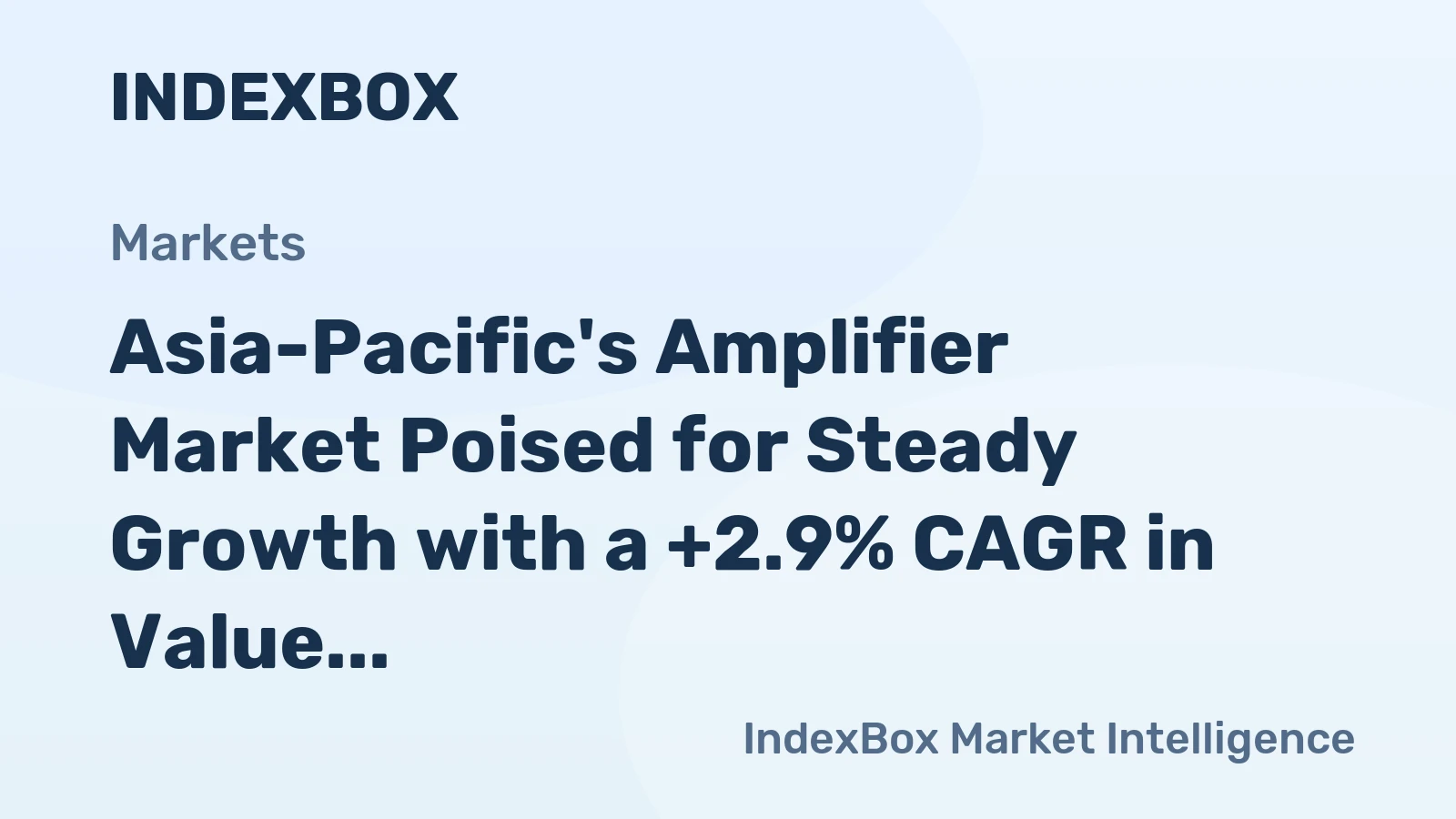 Asia-Pacific's Amplifier Market Poised for Steady Growth with a +2.9% CAGR in Value Through 2035