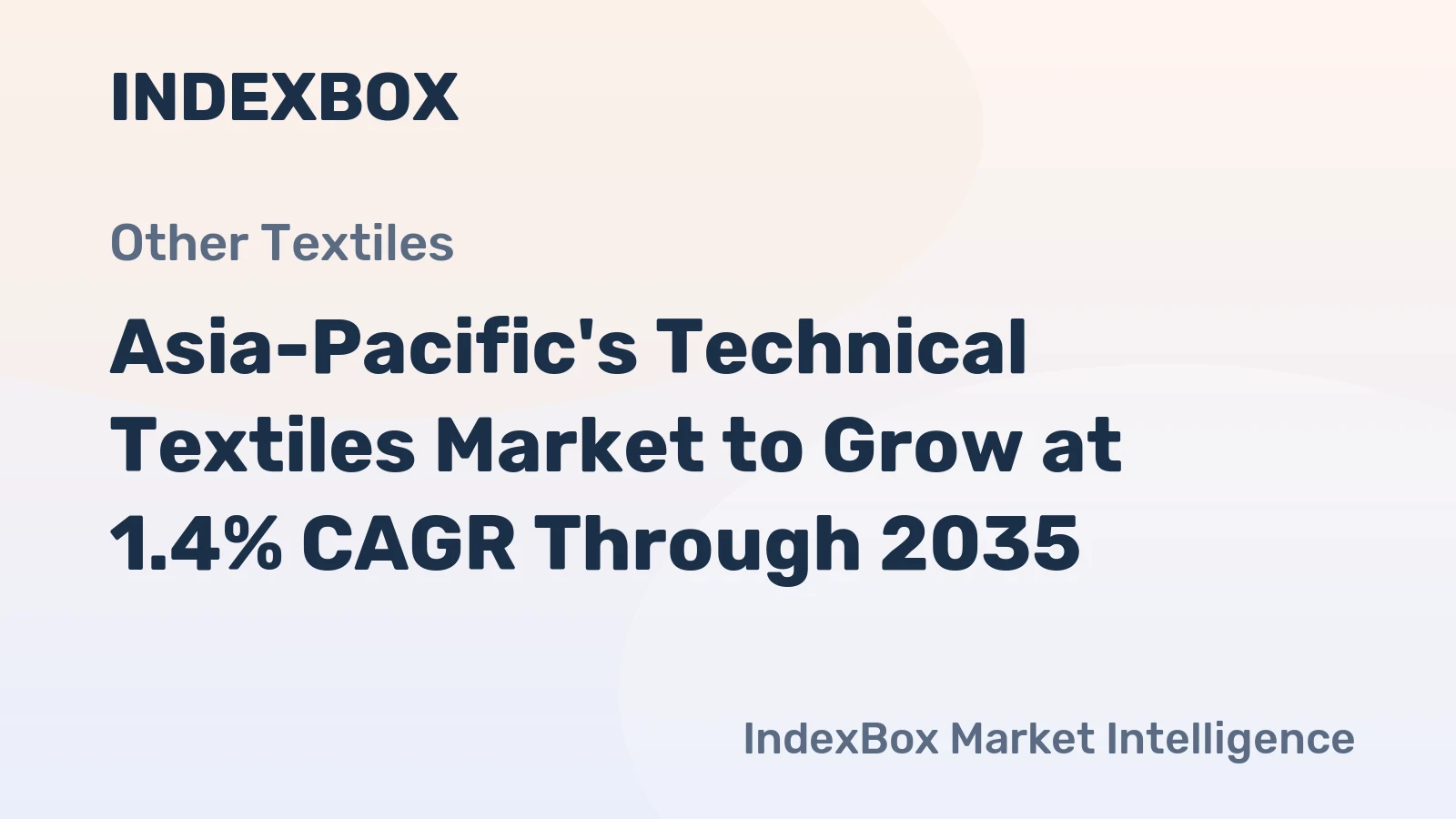Asia-Pacific's Technical Textiles Market to Grow at 1.4% CAGR Through 2035