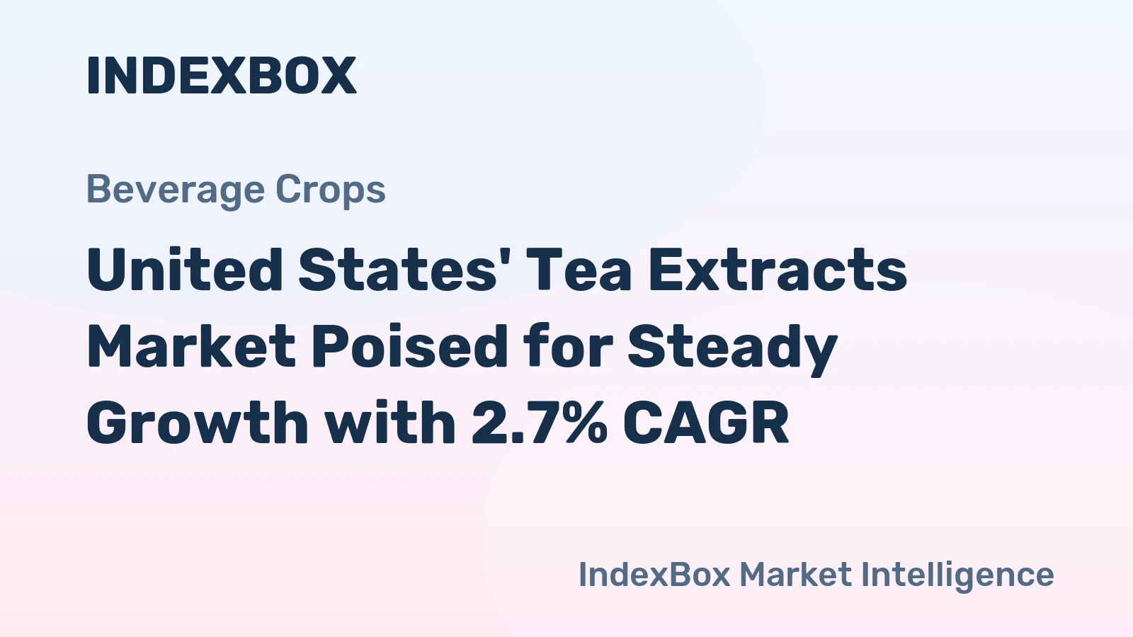United States' Tea Extracts Market Poised for Steady Growth with 2.7% CAGR