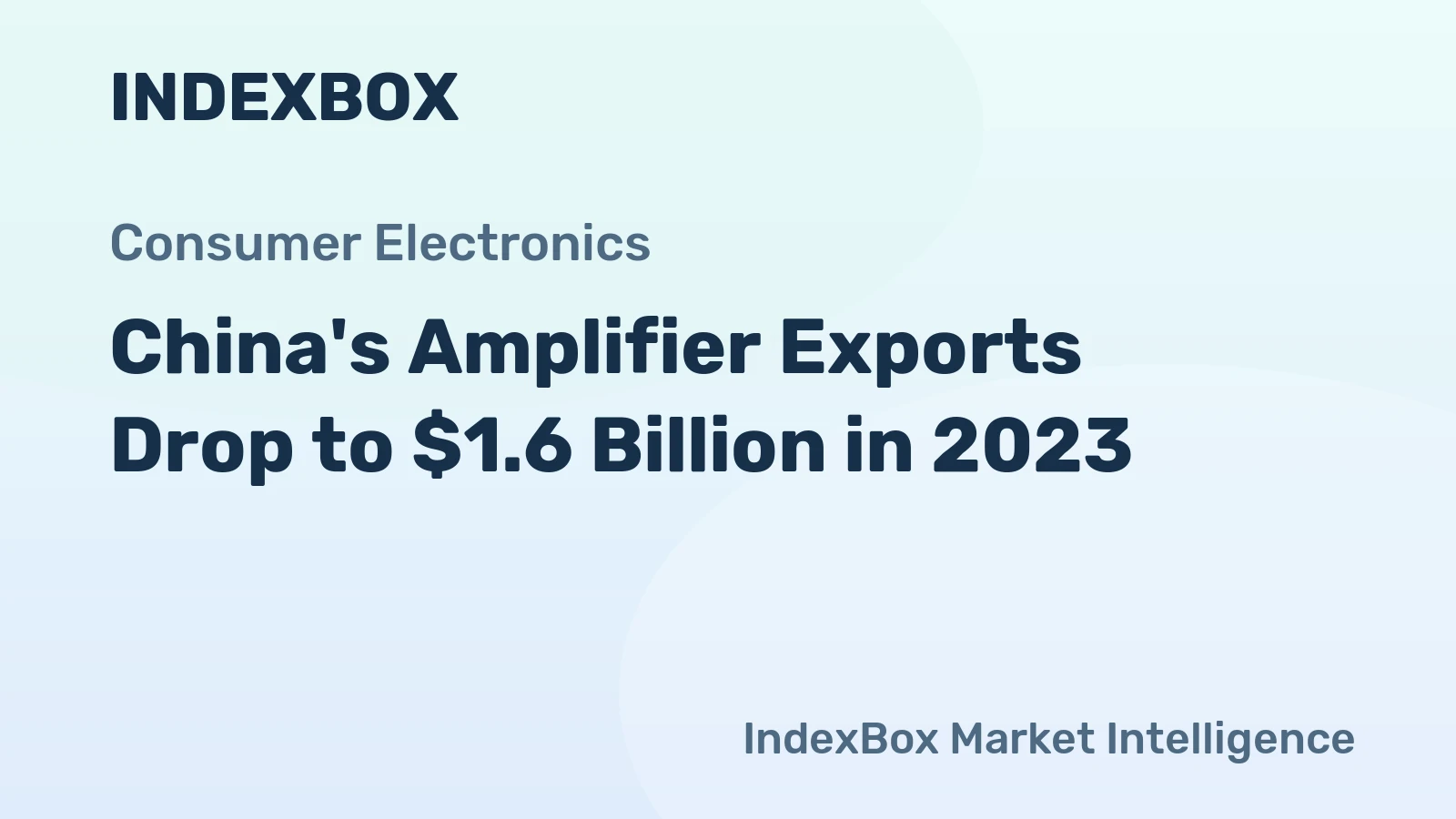 China's Amplifier Exports Drop to $1.6 Billion in 2023