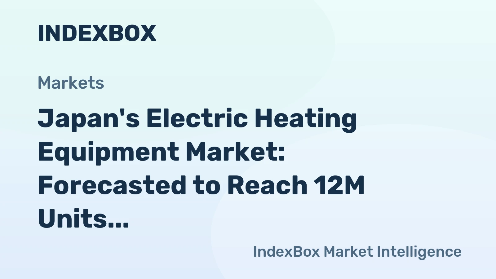 Japan's Electric Heating Equipment Market: Forecasted to Reach 12M Units and $388M by 2035