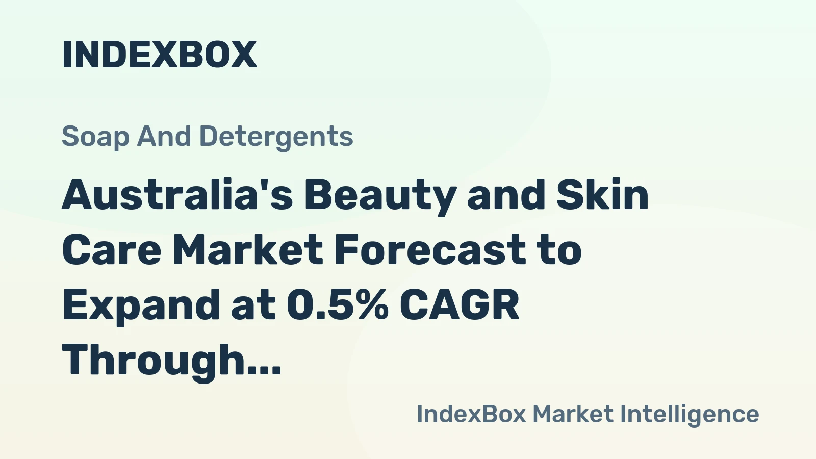 Australia's Beauty and Skin Care Market Forecast to Expand at 0.5% CAGR Through 2035