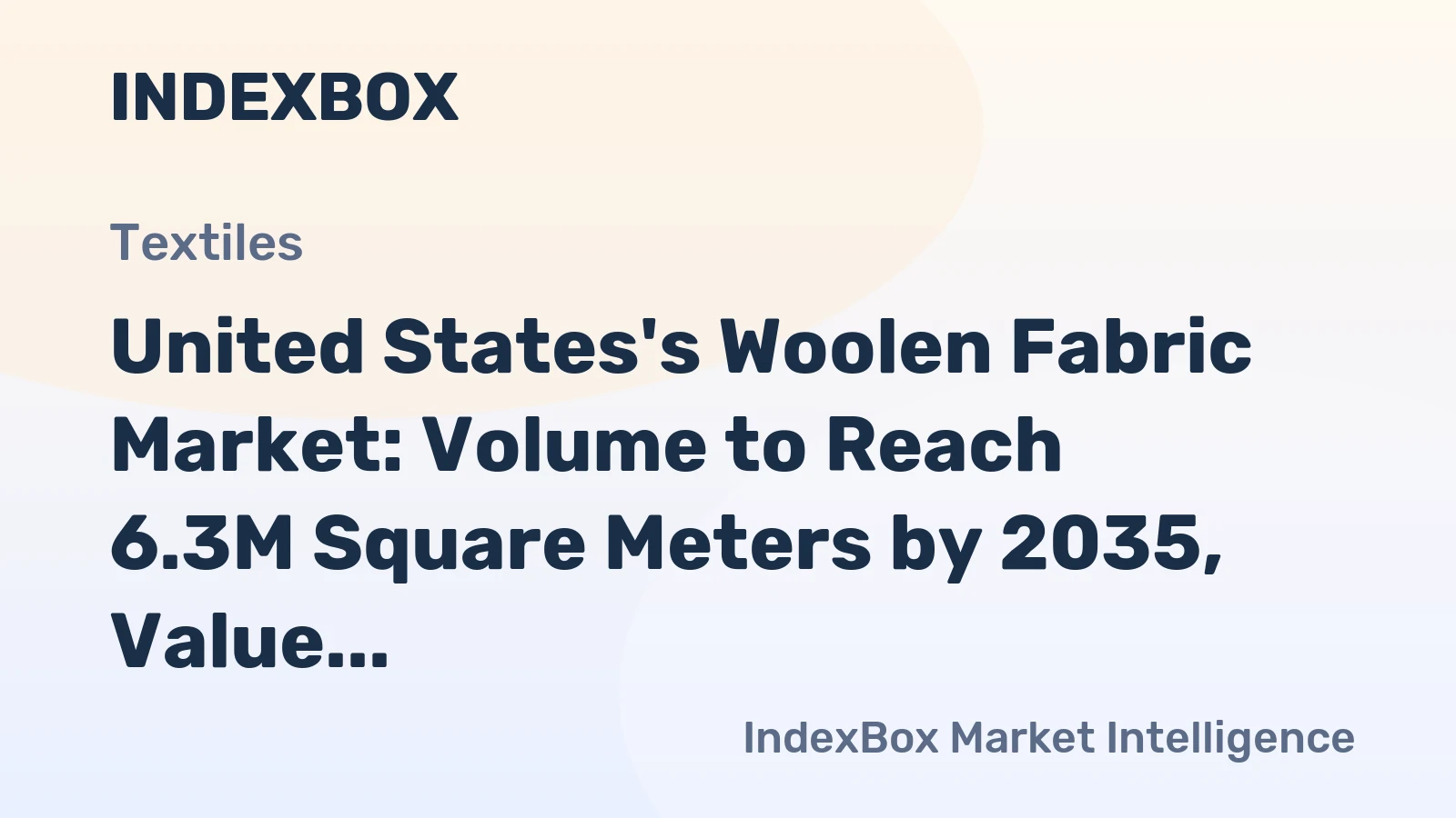 United States's Woolen Fabric Market: Volume to Reach 6.3M Square Meters by 2035, Value to Hit $207M