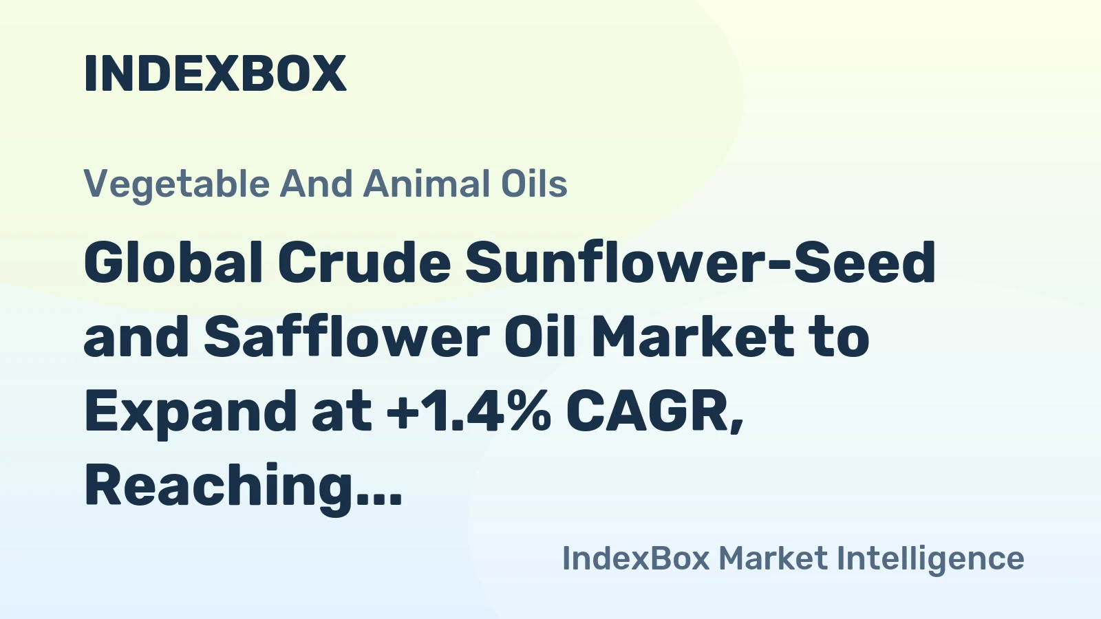 Global Crude Sunflower-Seed and Safflower Oil Market to Expand at +1.4% CAGR, Reaching 27M Tons by 2035