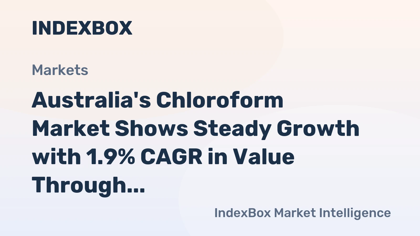 Australia's Chloroform Market Shows Steady Growth with 1.9% CAGR in Value Through 2035