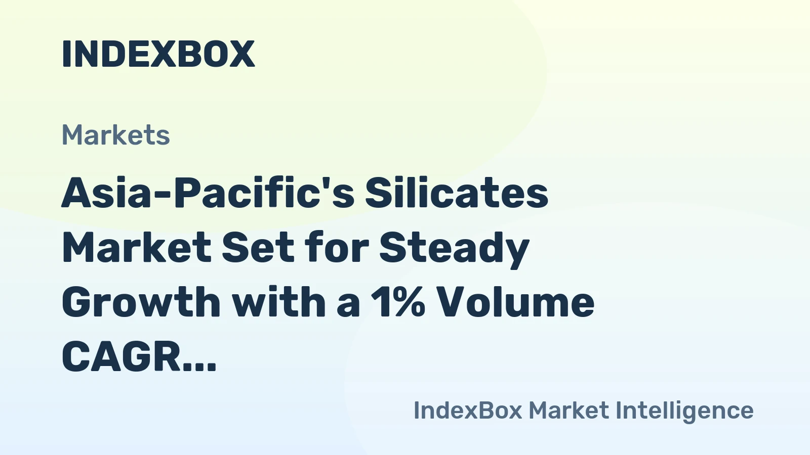 Asia-Pacific's Silicates Market Set for Steady Growth with a 1% Volume CAGR Through 2035