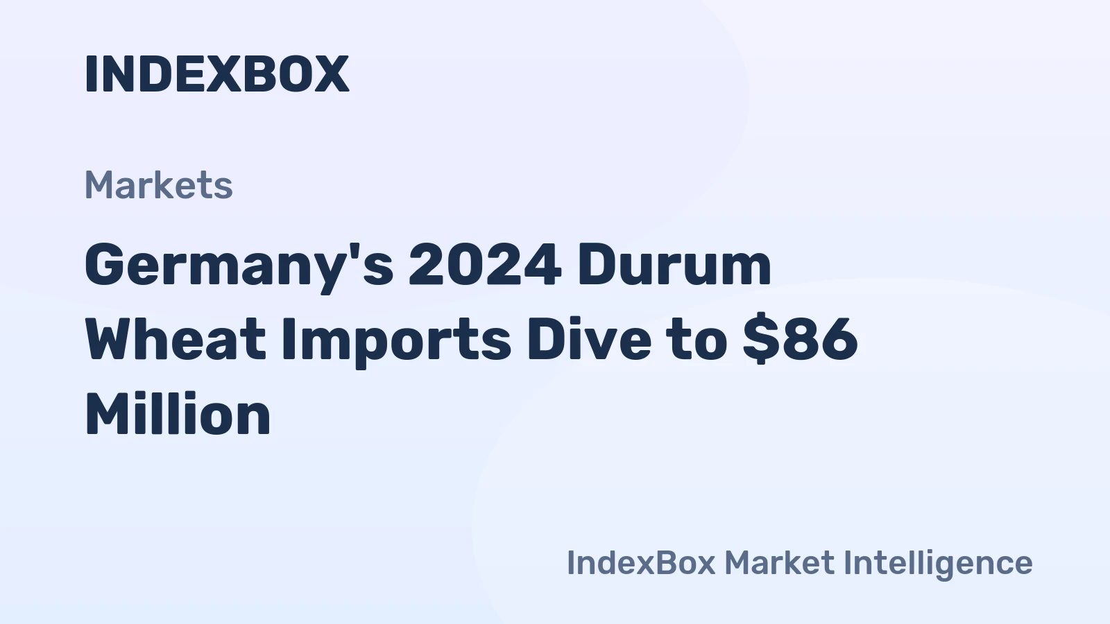 Germany's 2024 Durum Wheat Imports Dive to $86 Million