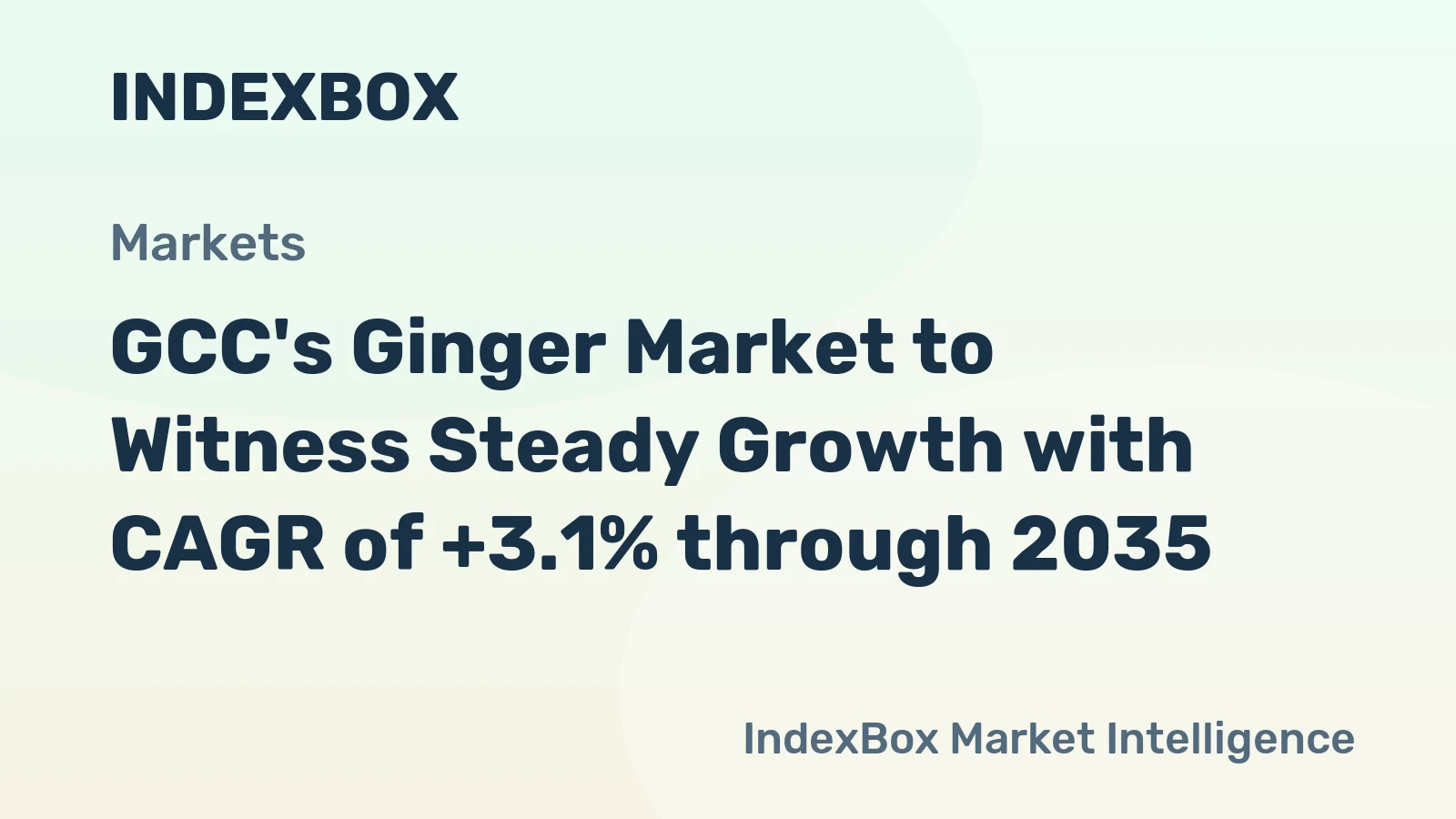 GCC's Ginger Market to Witness Steady Growth with CAGR of +3.1% through 2035