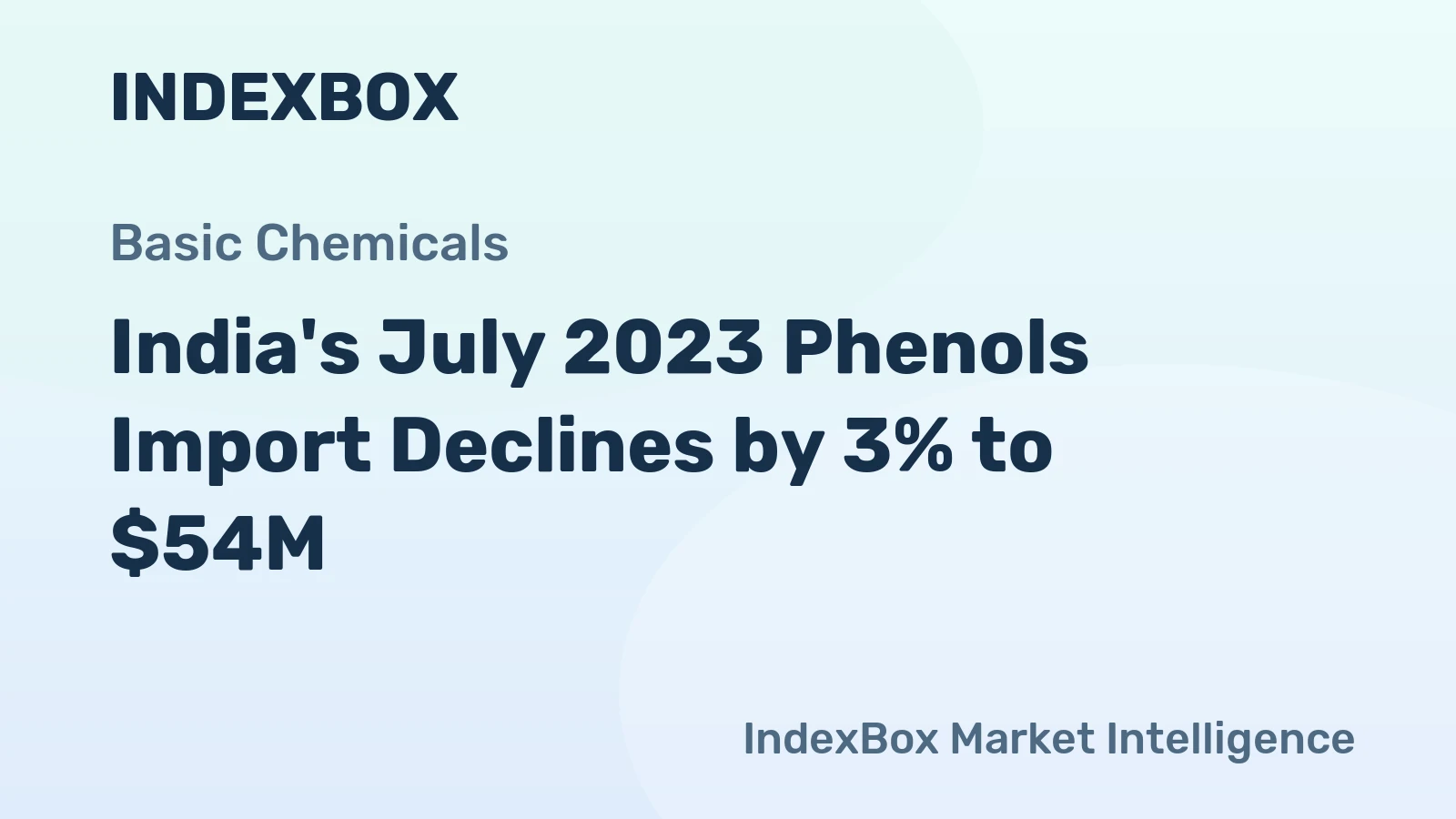 India's July 2023 Phenols Import Declines by 3% to $54M
