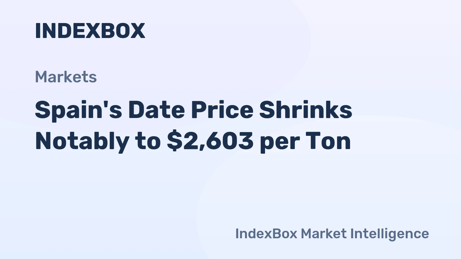 Spain's Date Price Shrinks Notably to $2,603 per Ton