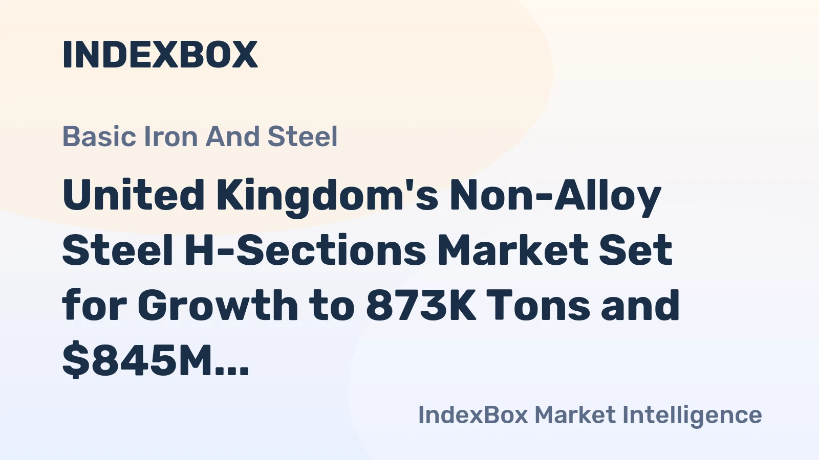 United Kingdom's Non-Alloy Steel H-Sections Market Set for Growth to 873K Tons and $845M Value