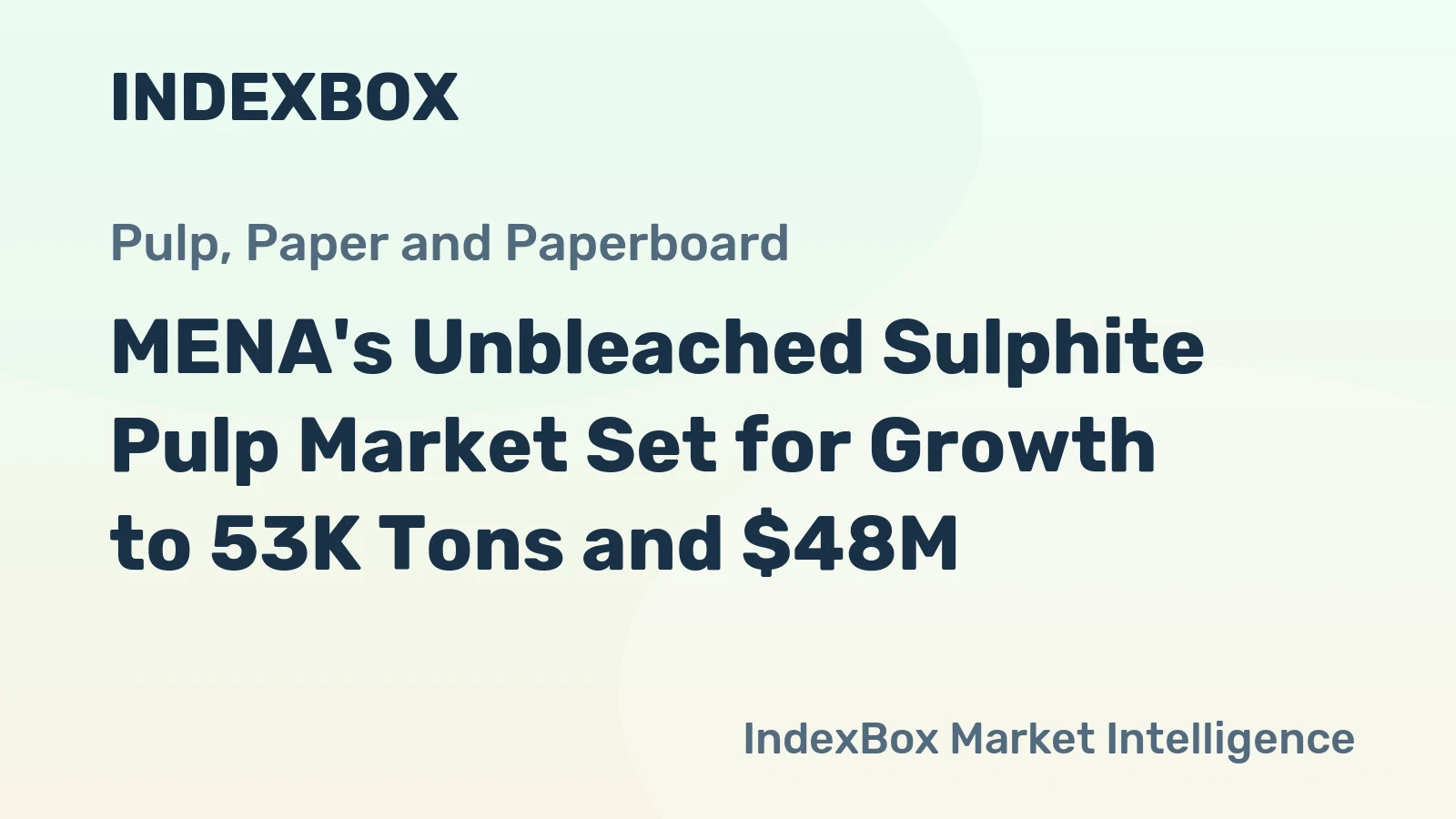 MENA's Unbleached Sulphite Pulp Market Set for Growth to 53K Tons and $48M