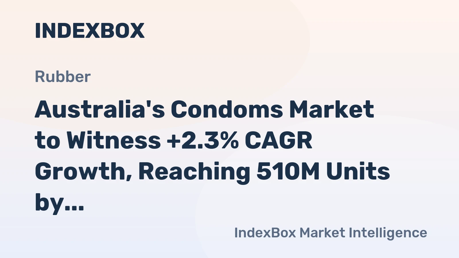 Australia's Condoms Market to Witness +2.3% CAGR Growth, Reaching 510M Units by 2035