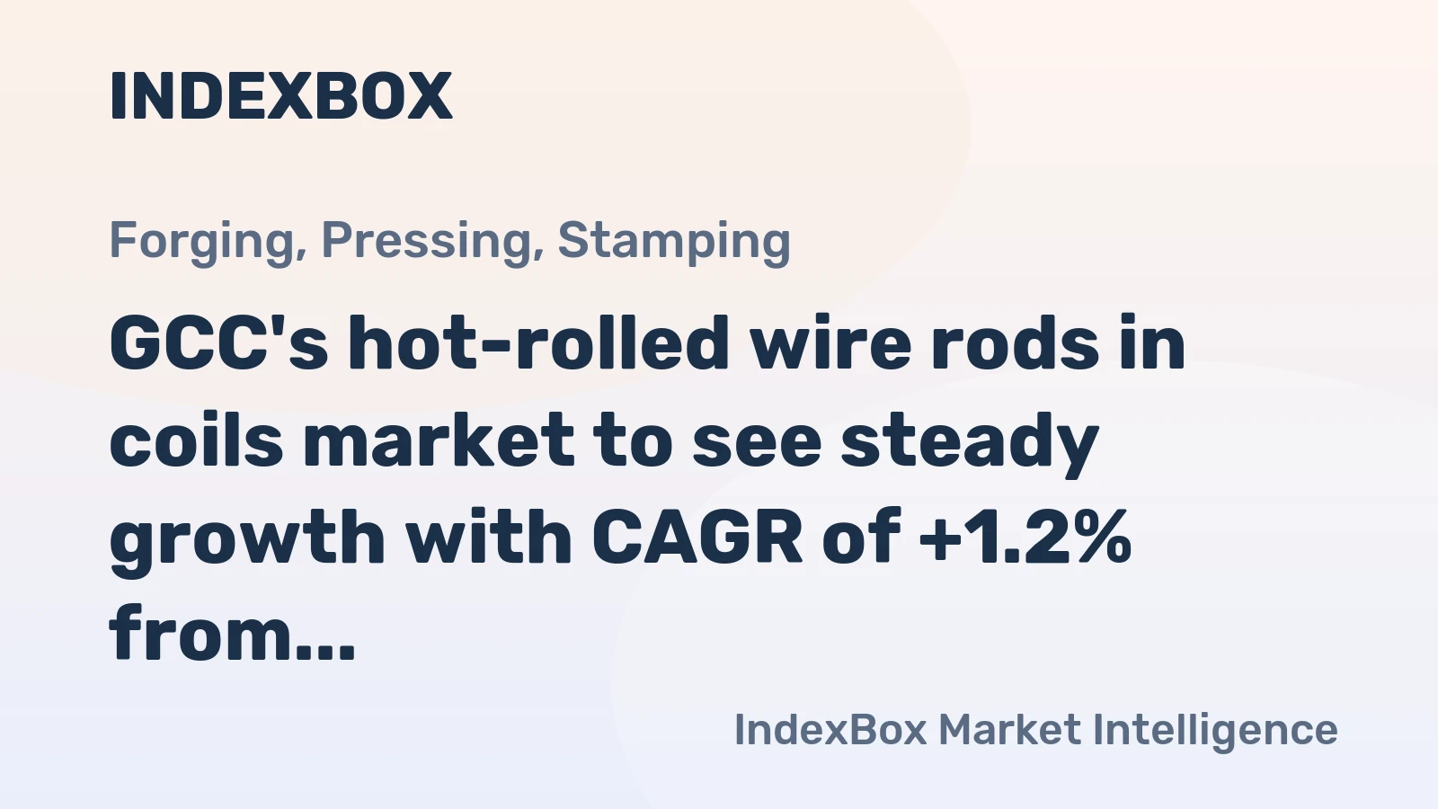 GCC's hot-rolled wire rods in coils market to see steady growth with CAGR of +1.2% from 2024 to 2035, reaching $2.4B
