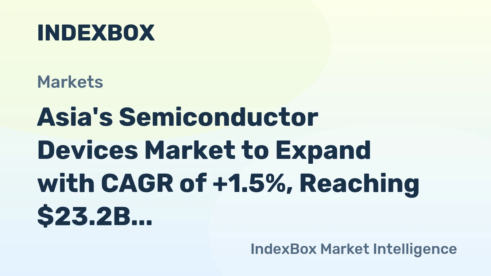 Asia's Semiconductor Devices Market to Expand with CAGR of +1.5%, Reaching $23.2B by 2035