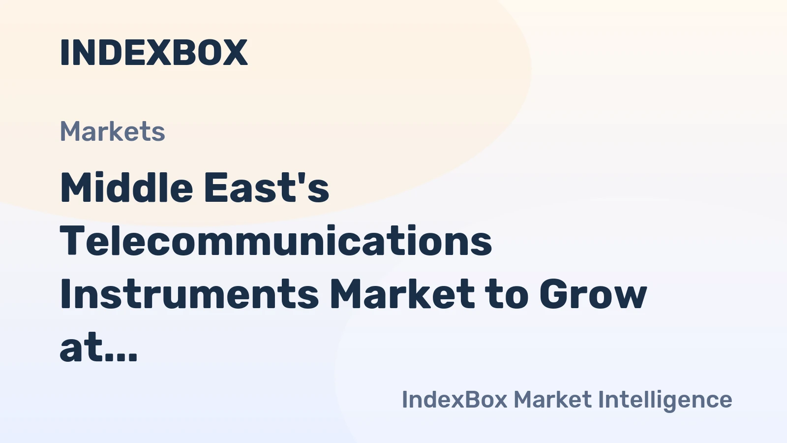 Middle East's Telecommunications Instruments Market to Grow at +0.9% CAGR, Reaching 587K Units and $2.4B Value by 2035
