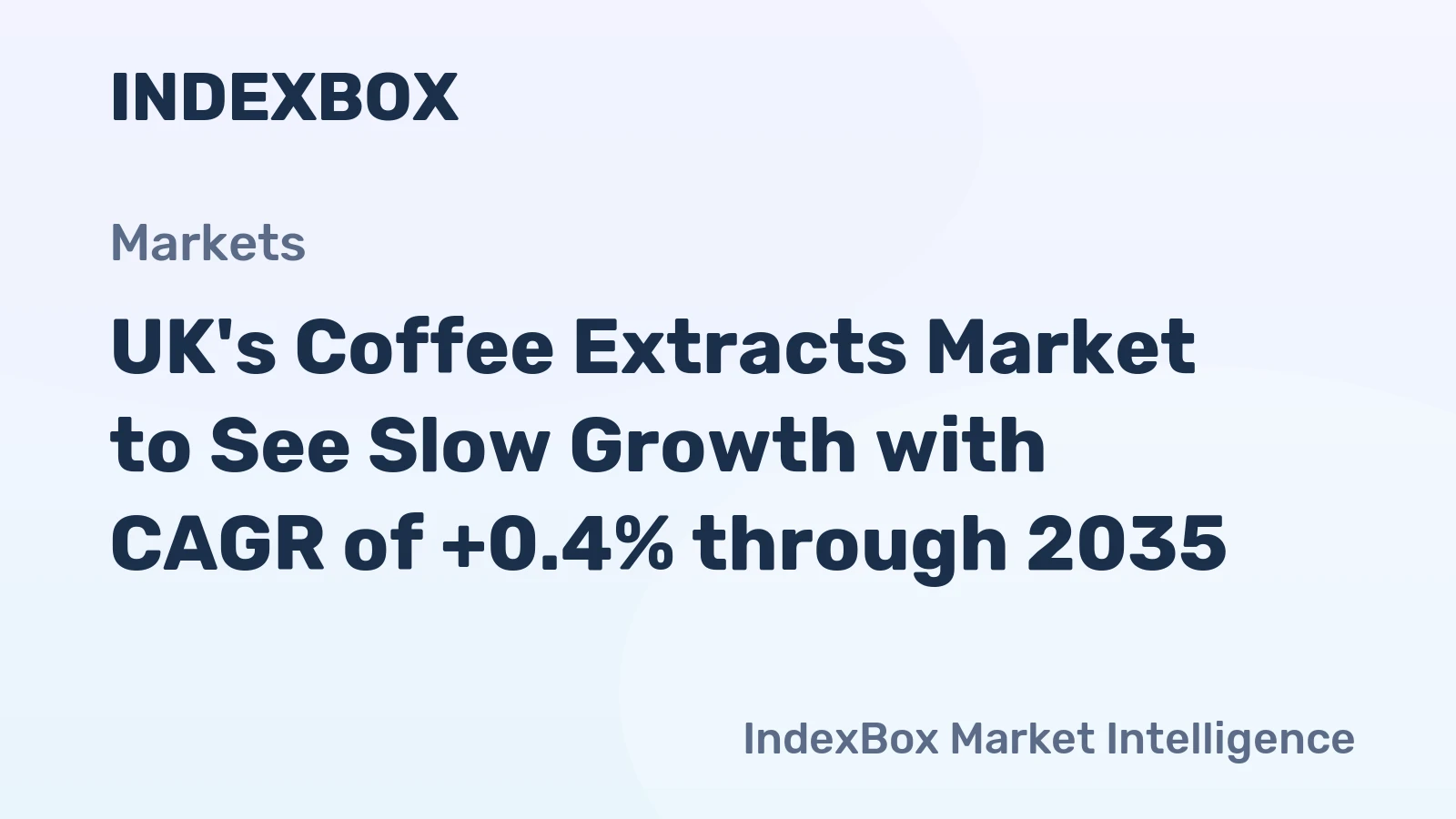 UK's Coffee Extracts Market to See Slow Growth with CAGR of +0.4% through 2035