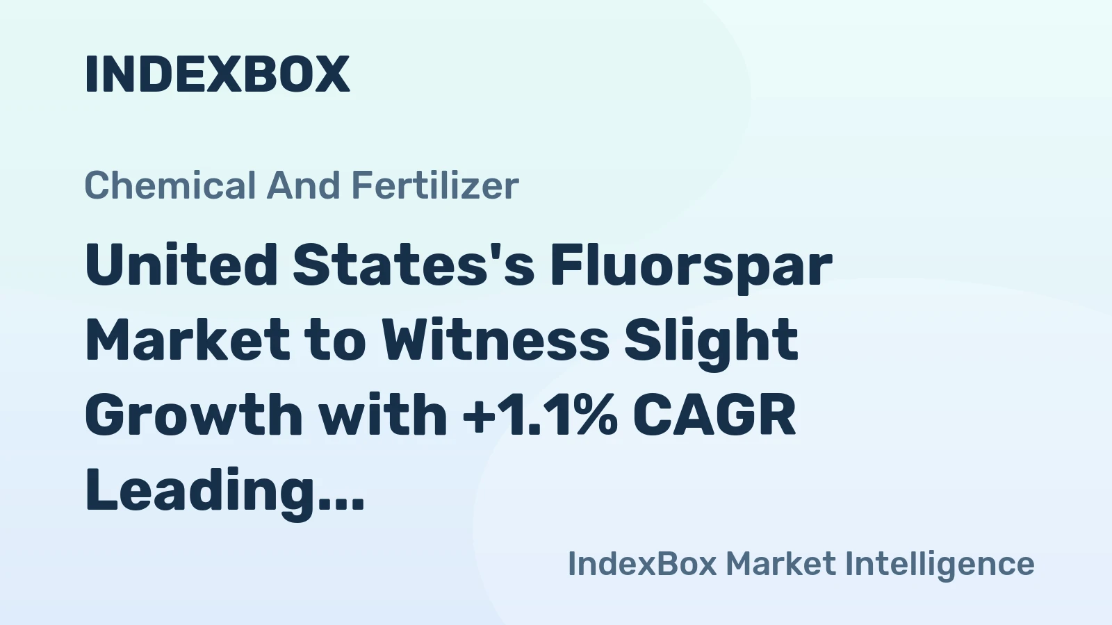 United States's Fluorspar Market to Witness Slight Growth with +1.1% CAGR Leading to 383K Tons Consumption by 2035