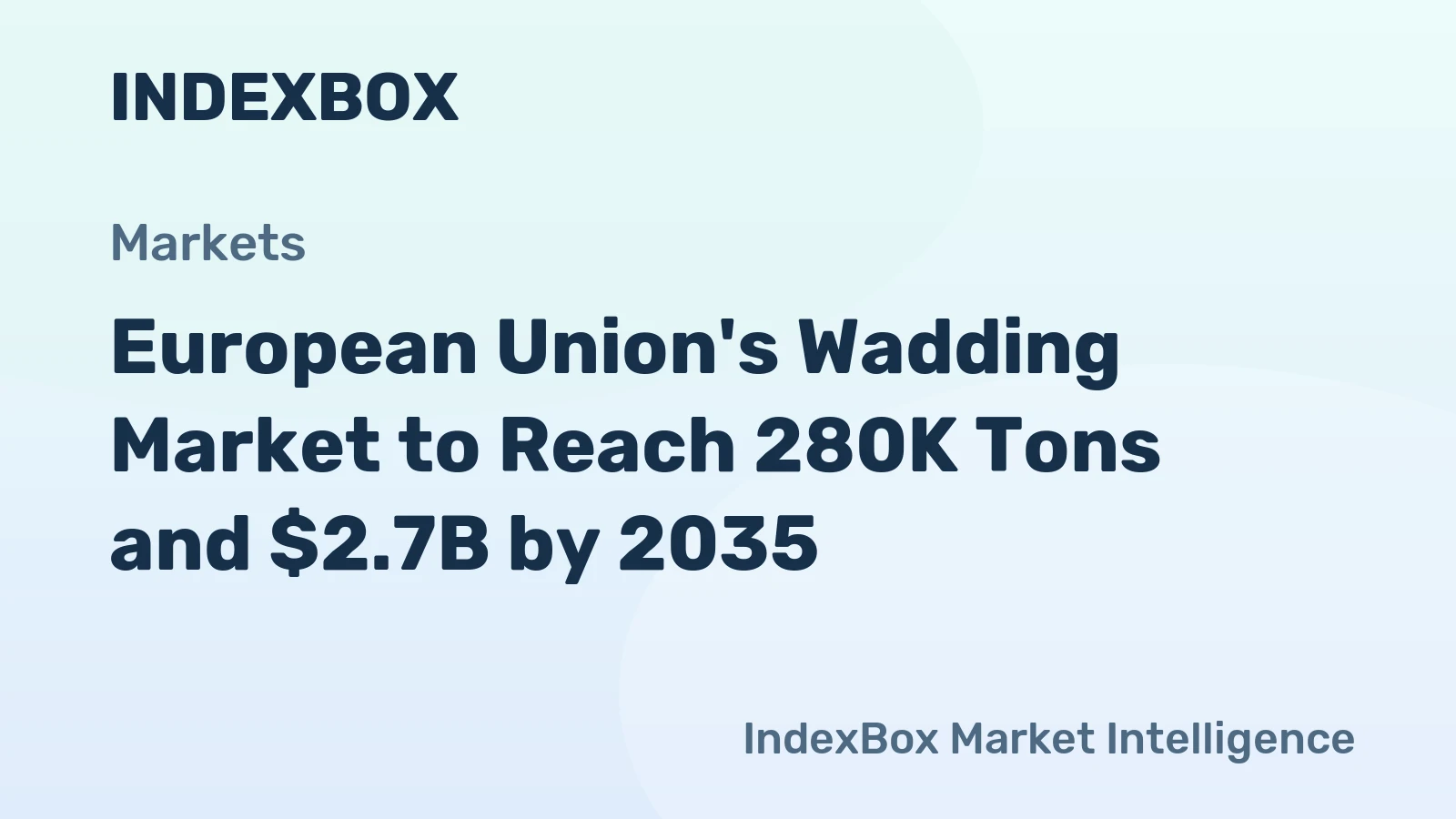 European Union's Wadding Market to Reach 280K Tons and $2.7B by 2035