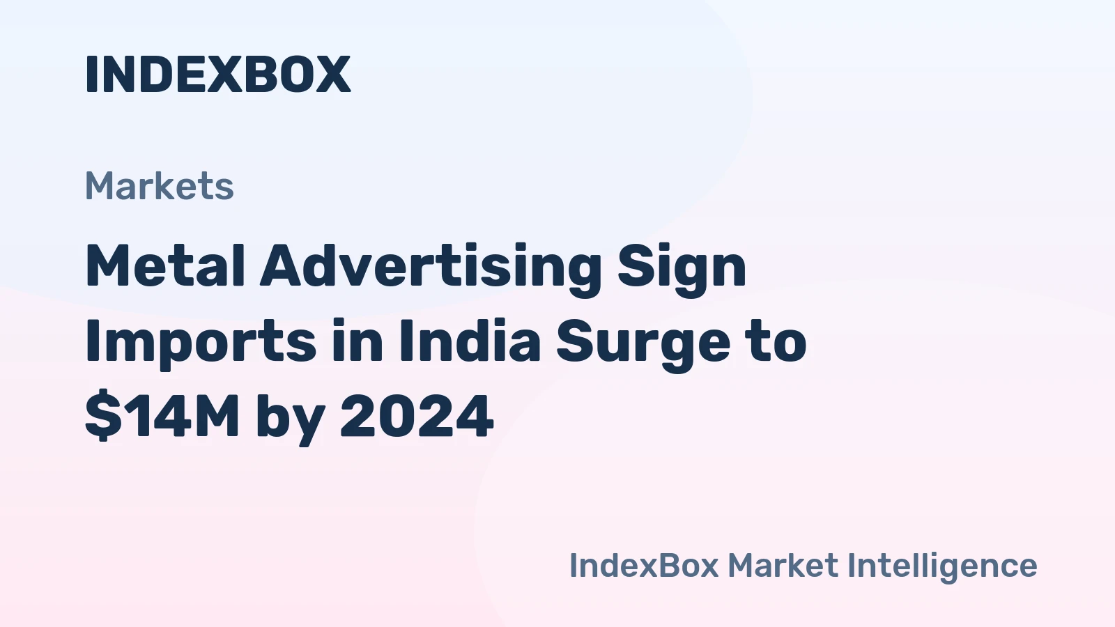 Metal Advertising Sign Imports in India Surge to $14M by 2024