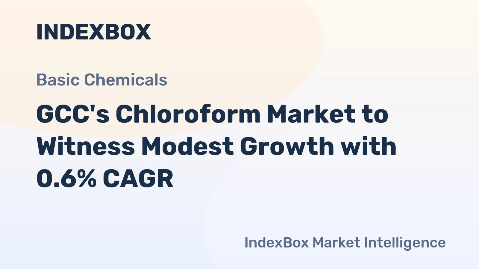GCC's Chloroform Market to Witness Modest Growth with 0.6% CAGR