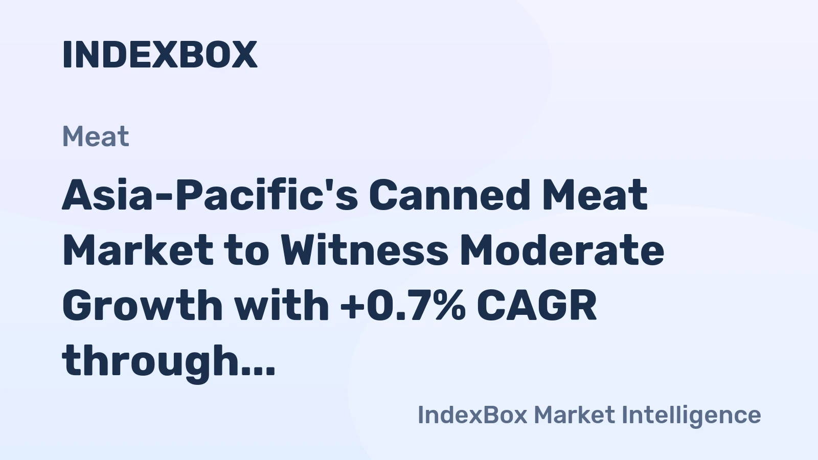 Asia-Pacific's Canned Meat Market to Witness Moderate Growth with +0.7% CAGR through 2035