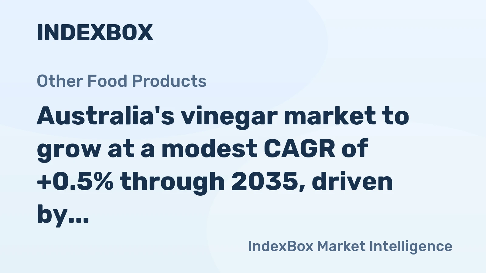 Australia's vinegar market to grow at a modest CAGR of +0.5% through 2035, driven by steady demand and reaching a projected value of $73M.