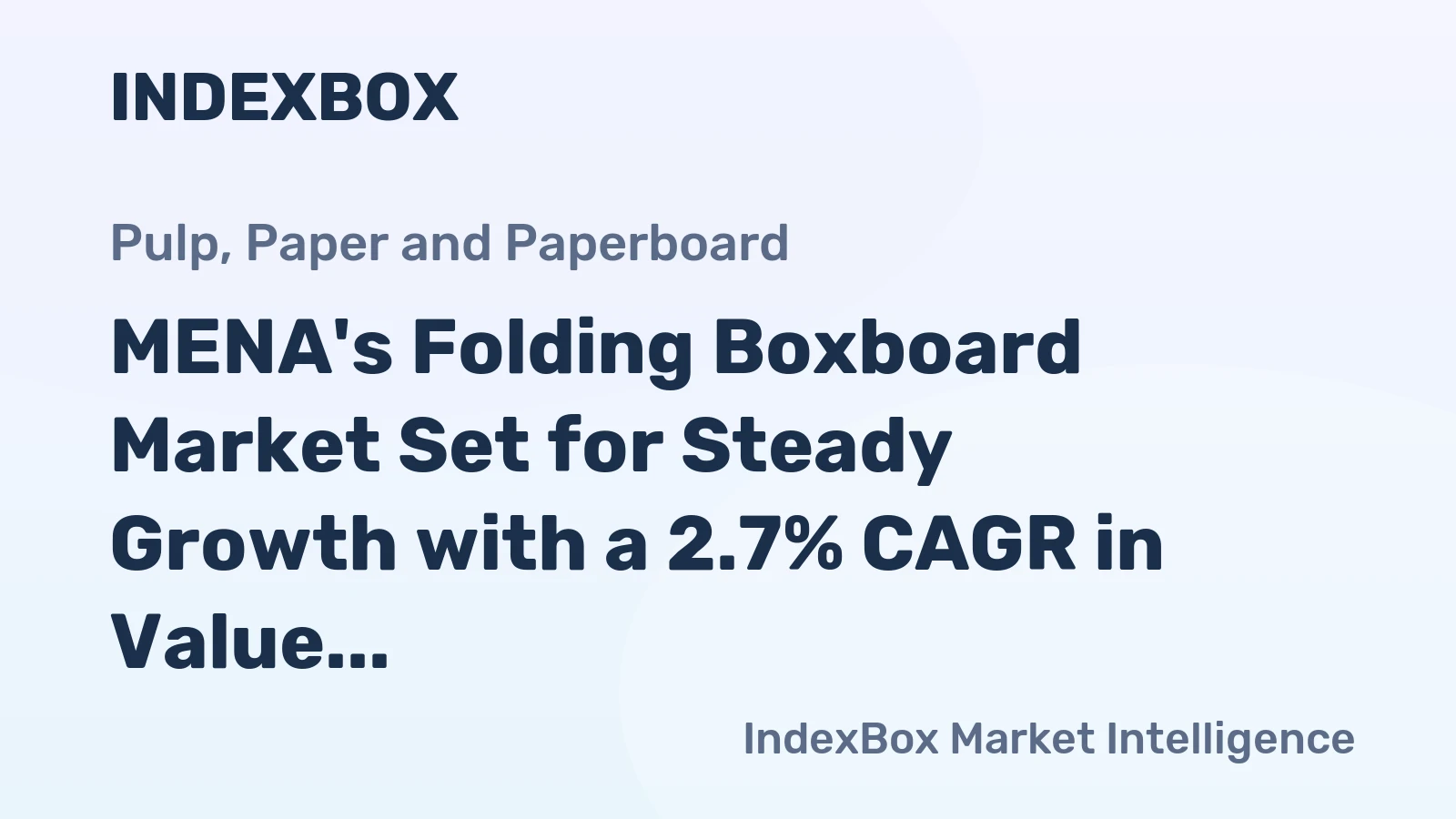 MENA's Folding Boxboard Market Set for Steady Growth with a 2.7% CAGR in Value Through 2035
