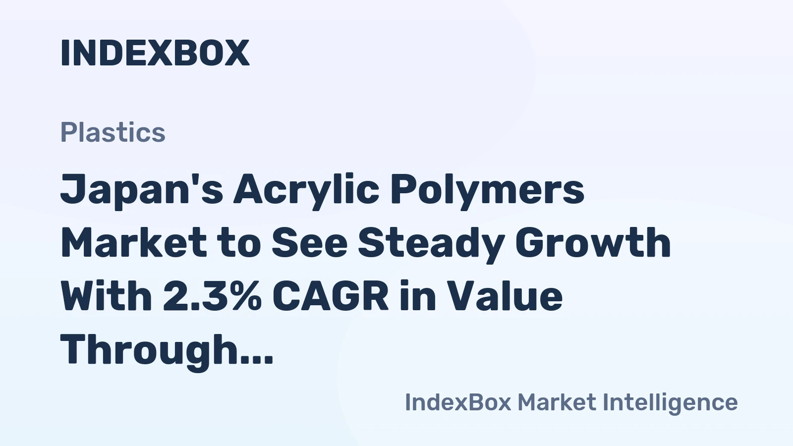 Japan's Acrylic Polymers Market to See Steady Growth With 2.3% CAGR in Value Through 2035