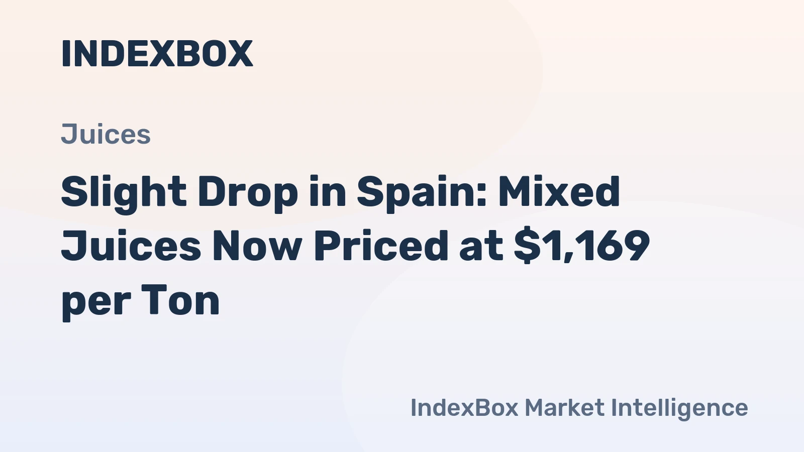 Slight Drop in Spain: Mixed Juices Now Priced at $1,169 per Ton