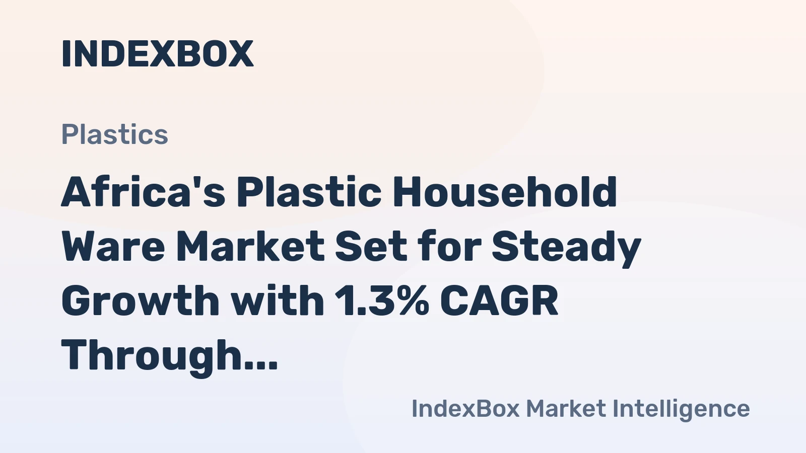Africa's Plastic Household Ware Market Set for Steady Growth with 1.3% CAGR Through 2035