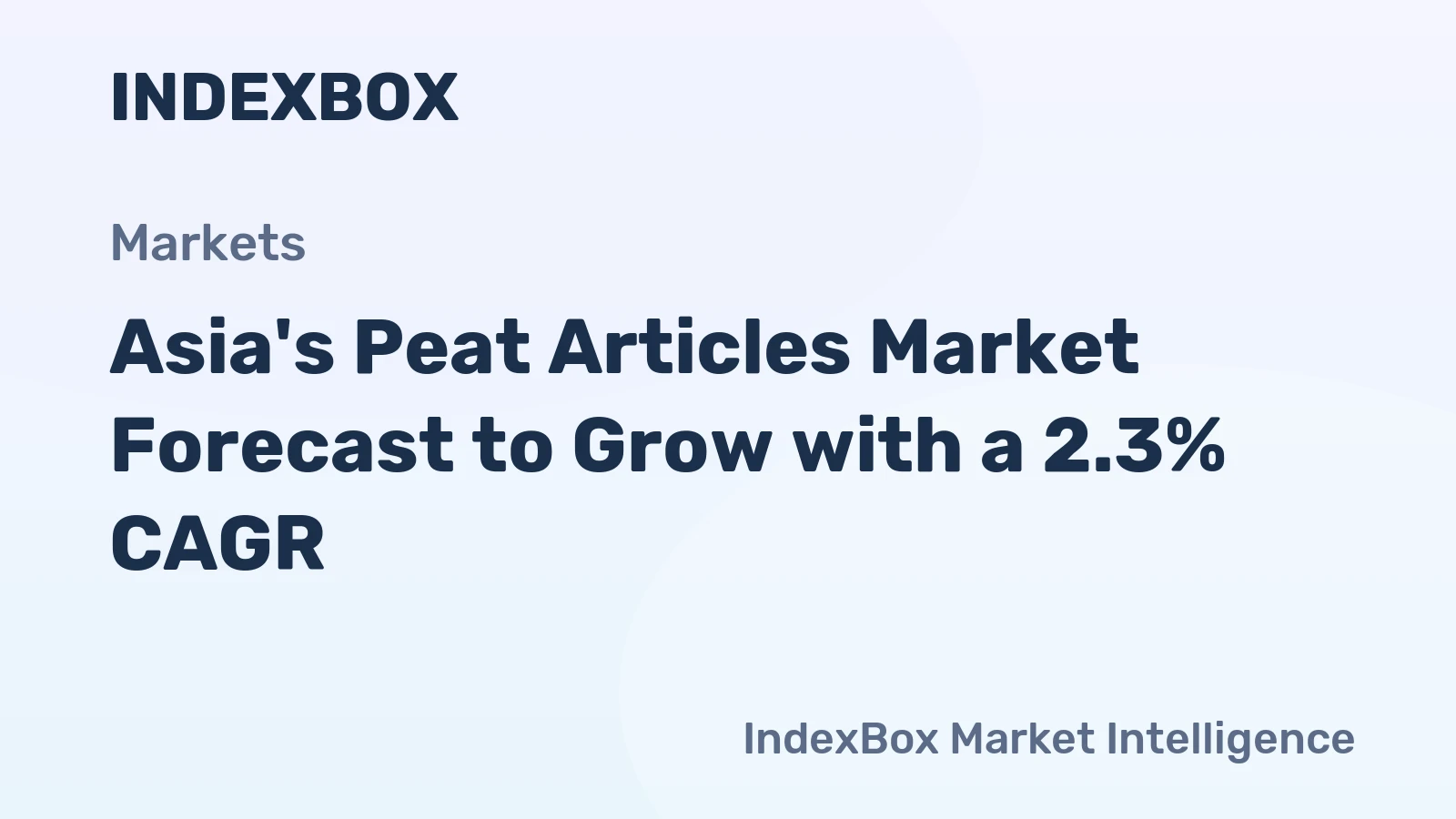 Asia's Peat Articles Market Forecast to Grow with a 2.3% CAGR