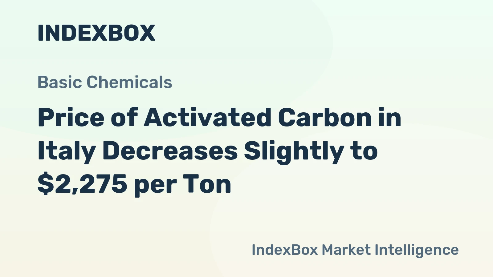 Price of Activated Carbon in Italy Decreases Slightly to $2,275 per Ton