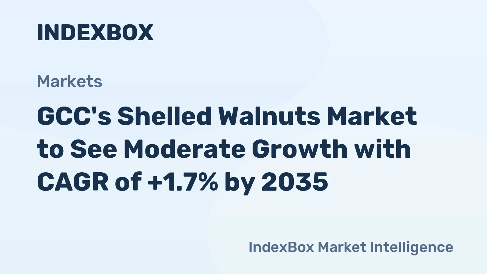 GCC's Shelled Walnuts Market to See Moderate Growth with CAGR of +1.7% by 2035