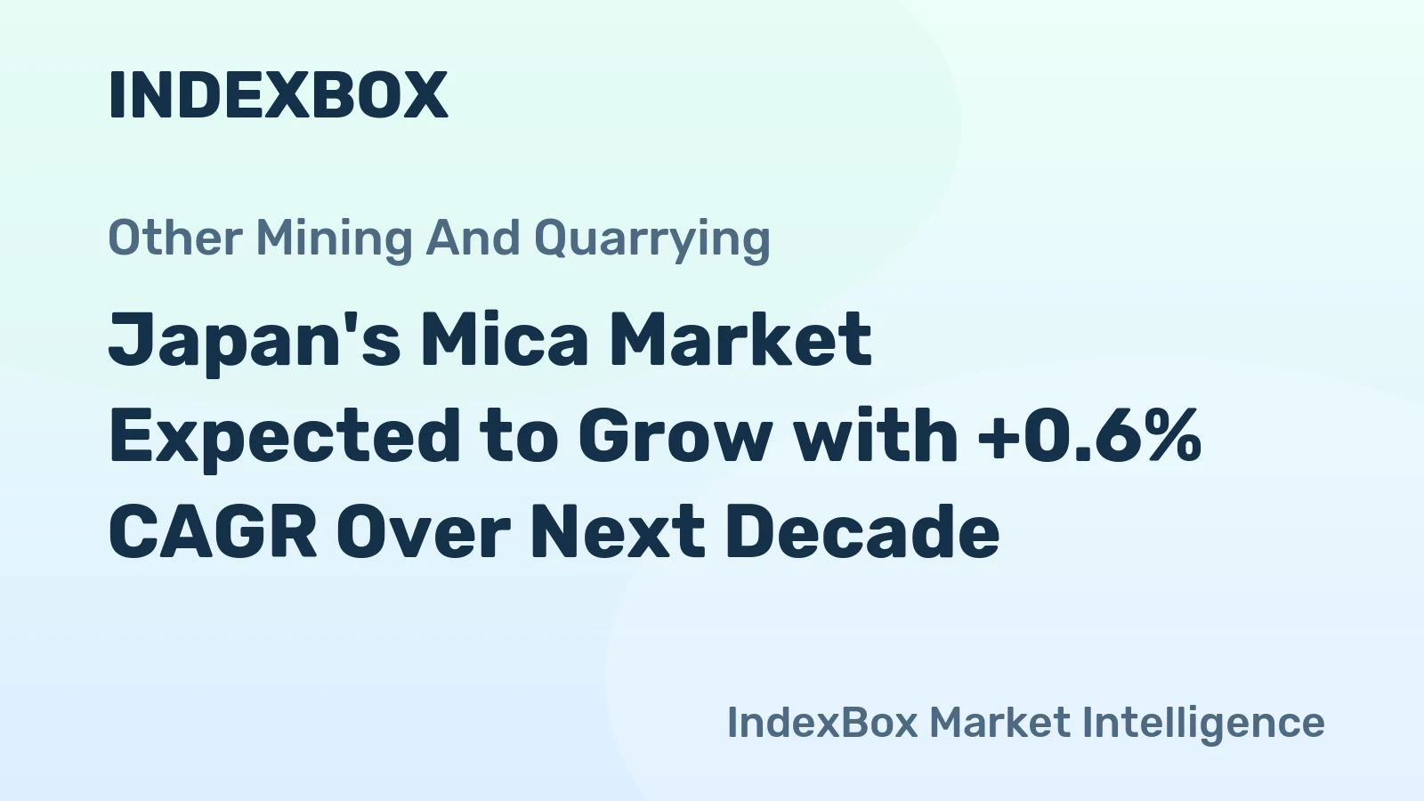 Japan's Mica Market Expected to Grow with +0.6% CAGR Over Next Decade