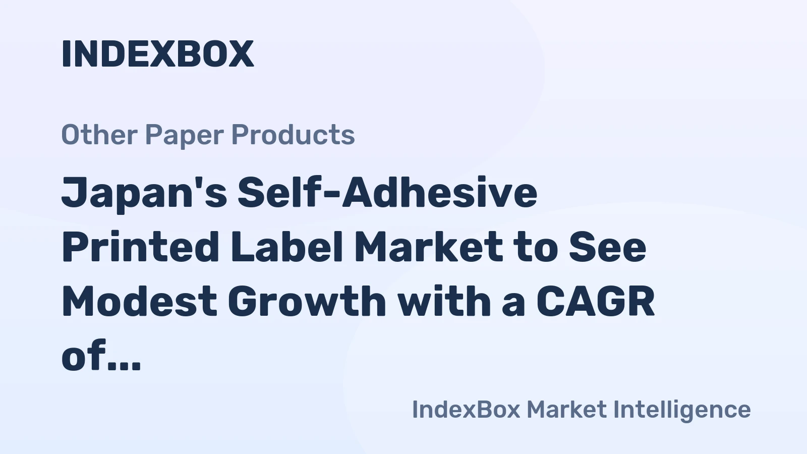 Japan's Self-Adhesive Printed Label Market to See Modest Growth with a CAGR of +1.5%