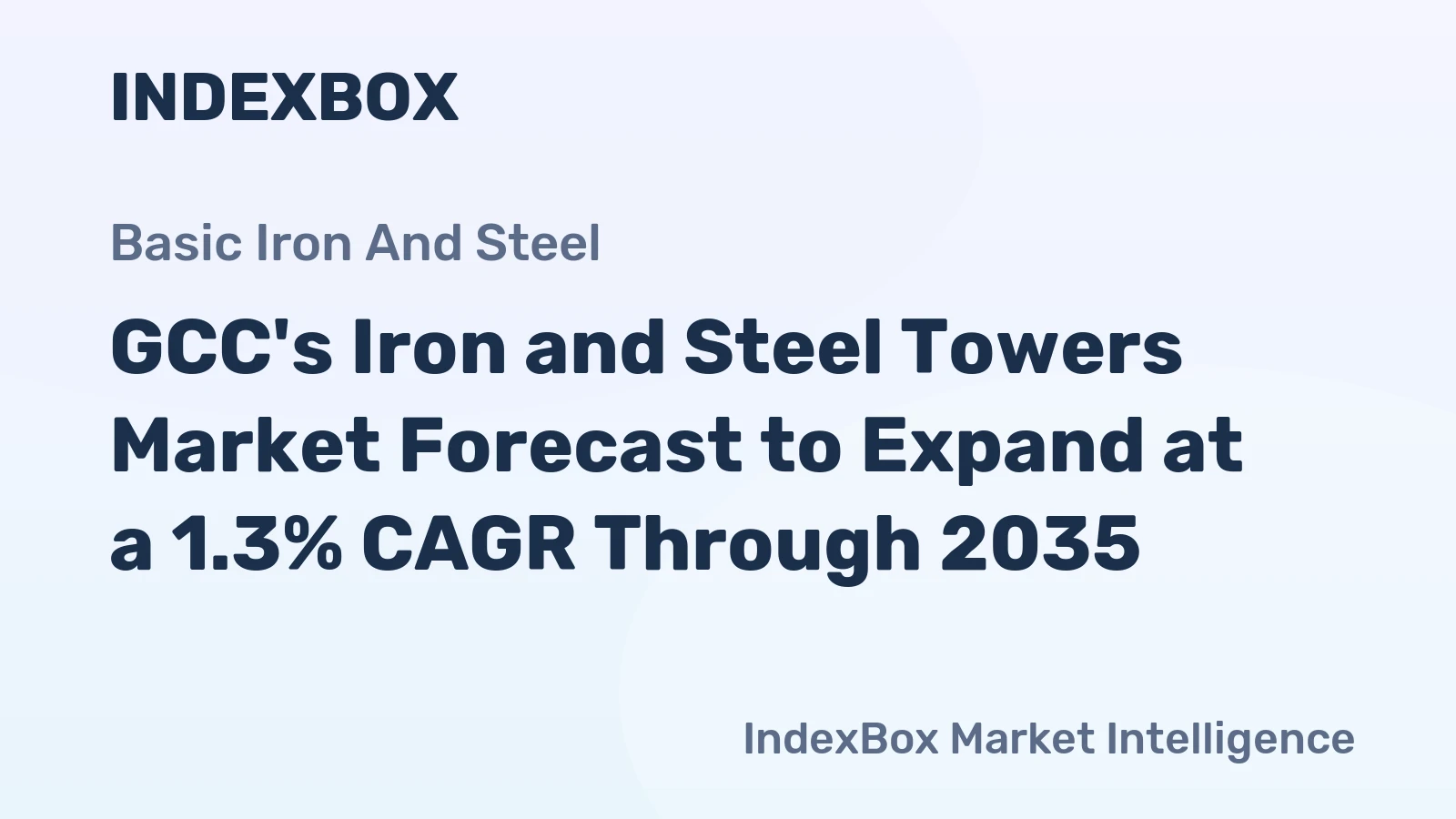 GCC's Iron and Steel Towers Market Forecast to Expand at a 1.3% CAGR Through 2035
