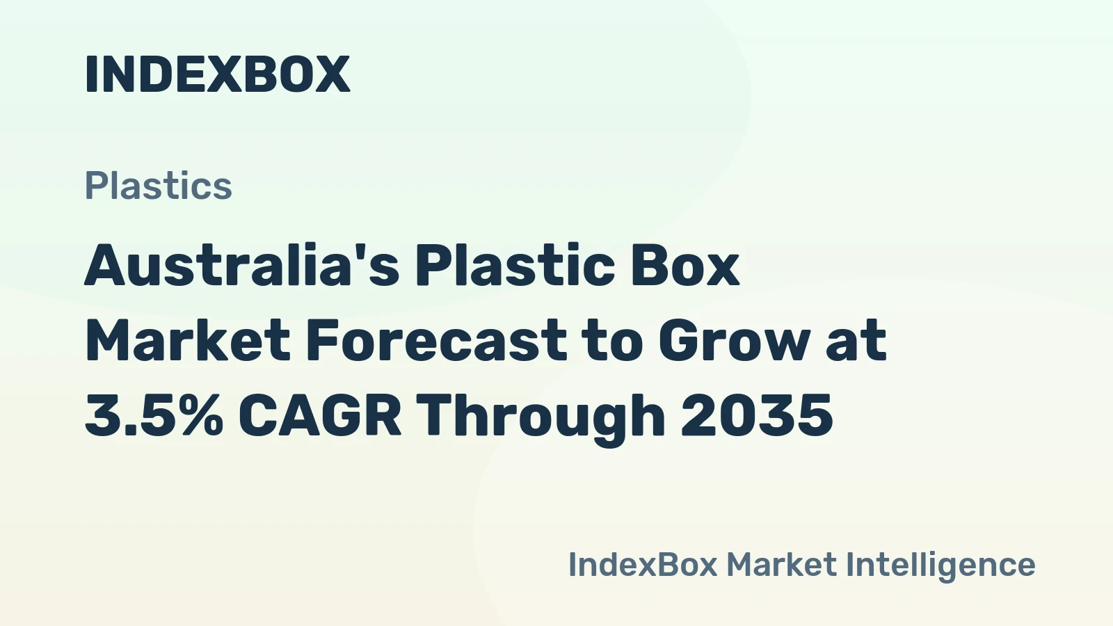 Australia's Plastic Box Market Forecast to Grow at 3.5% CAGR Through 2035