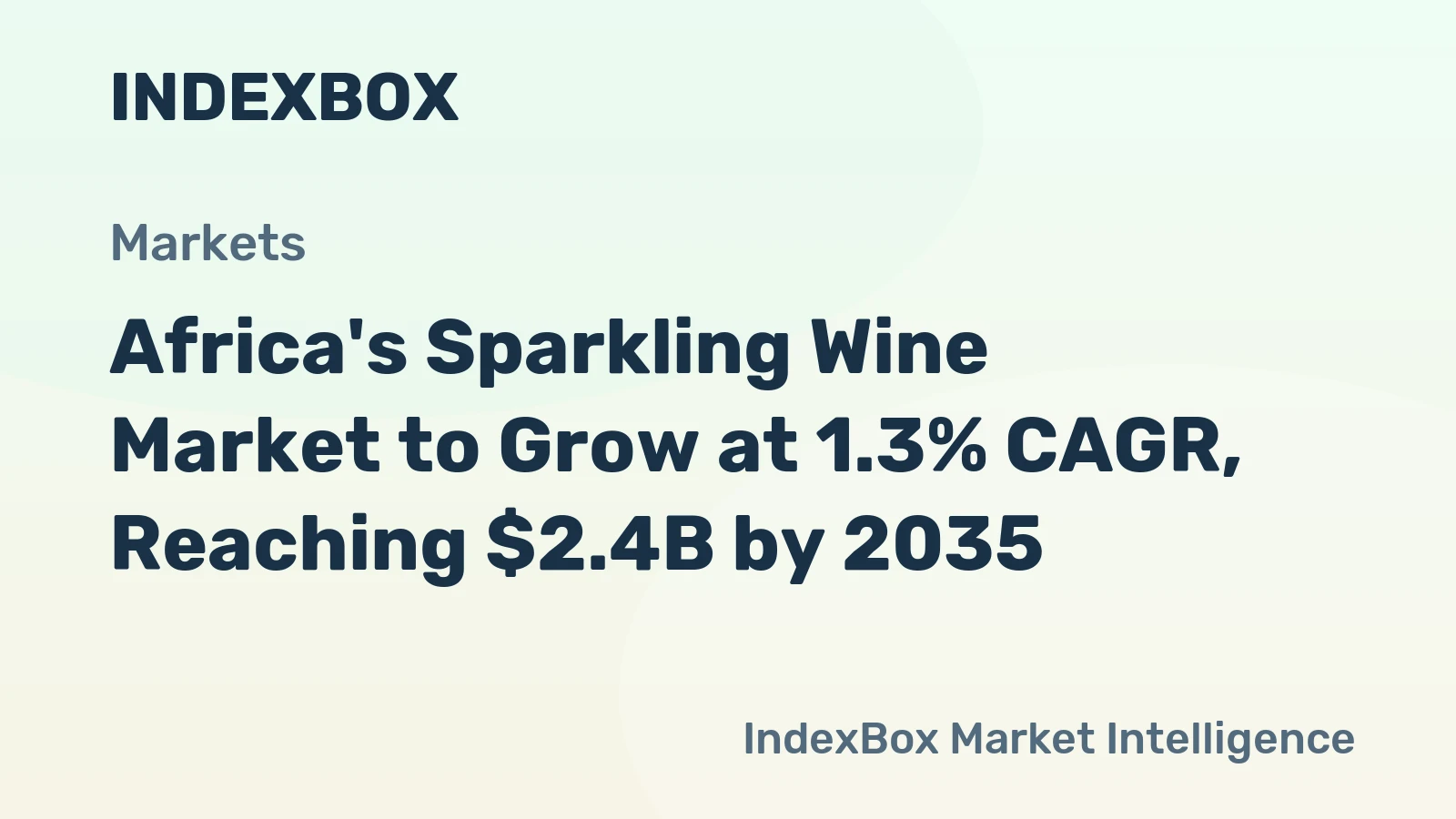 Africa's Sparkling Wine Market to Grow at 1.3% CAGR, Reaching $2.4B by 2035