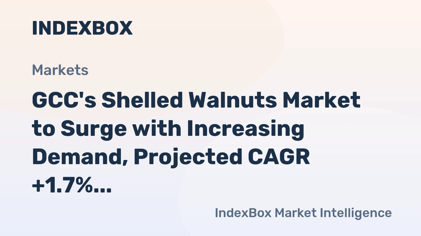 GCC's Shelled Walnuts Market to Surge with Increasing Demand, Projected CAGR +1.7% by 2035