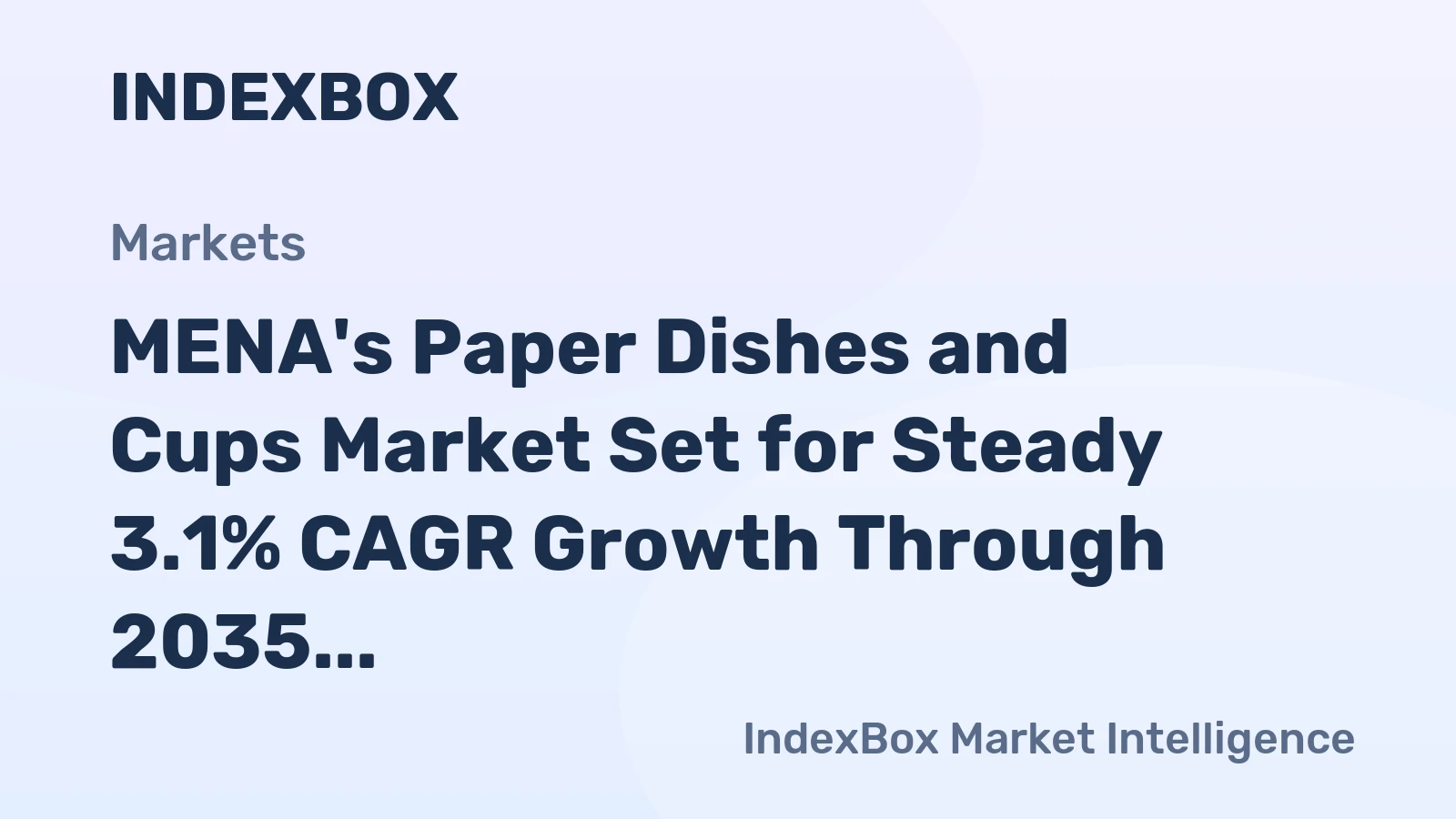 MENA's Paper Dishes and Cups Market Set for Steady 3.1% CAGR Growth Through 2035
