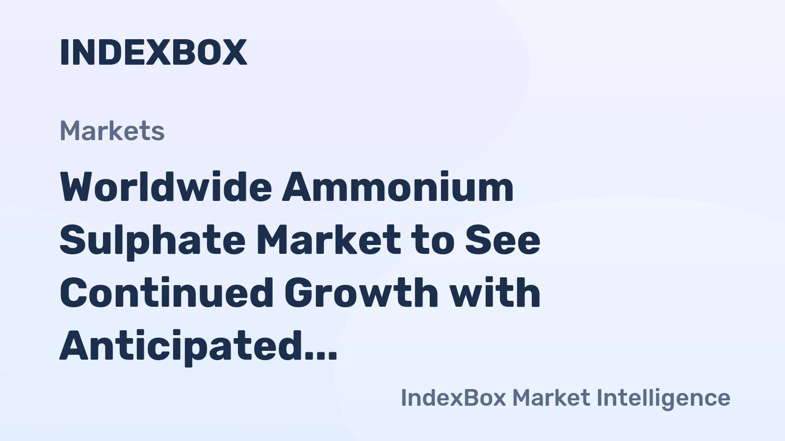 Worldwide Ammonium Sulphate Market to See Continued Growth with Anticipated CAGR of +2.7% Through 2035