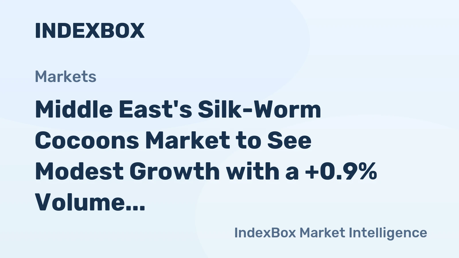 Middle East's Silk-Worm Cocoons Market to See Modest Growth with a +0.9% Volume CAGR Through 2035